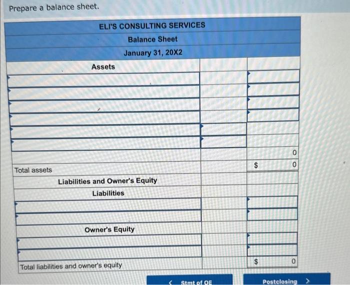 Solved accounting work of Eli's Consulting Services for the | Chegg.com
