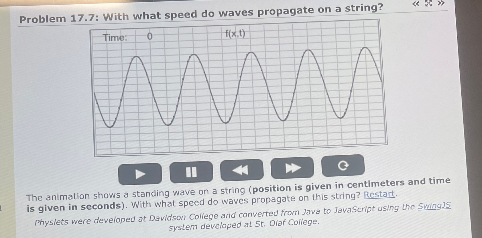 Solved Problem 17.7: With what speed do waves propagate on a | Chegg.com