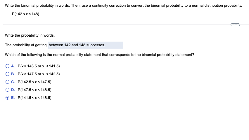 Solved Write the binomial probability in words. Then, use a | Chegg.com