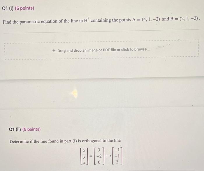 Solved Find the parametric equation of the line in R3 | Chegg.com