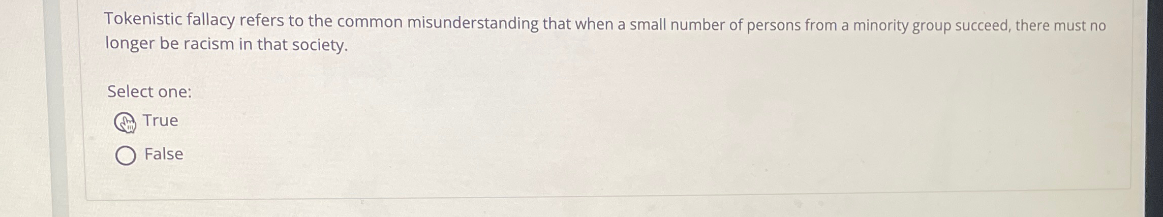 Solved Tokenistic fallacy refers to the common | Chegg.com
