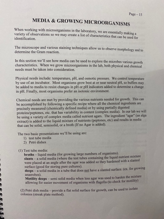 LAB 4 UBIQUITY OF MICROORGANISMS Lab - 4A Laboratory | Chegg.com
