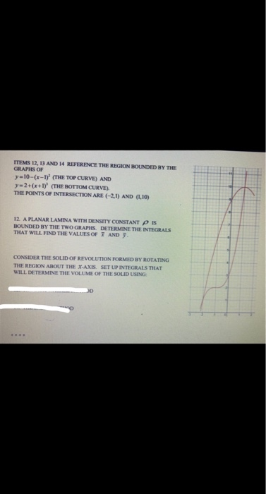 Solved ITEMS 12, 13 AND 14 REFERENCE THE REGION BOUNDED BY | Chegg.com