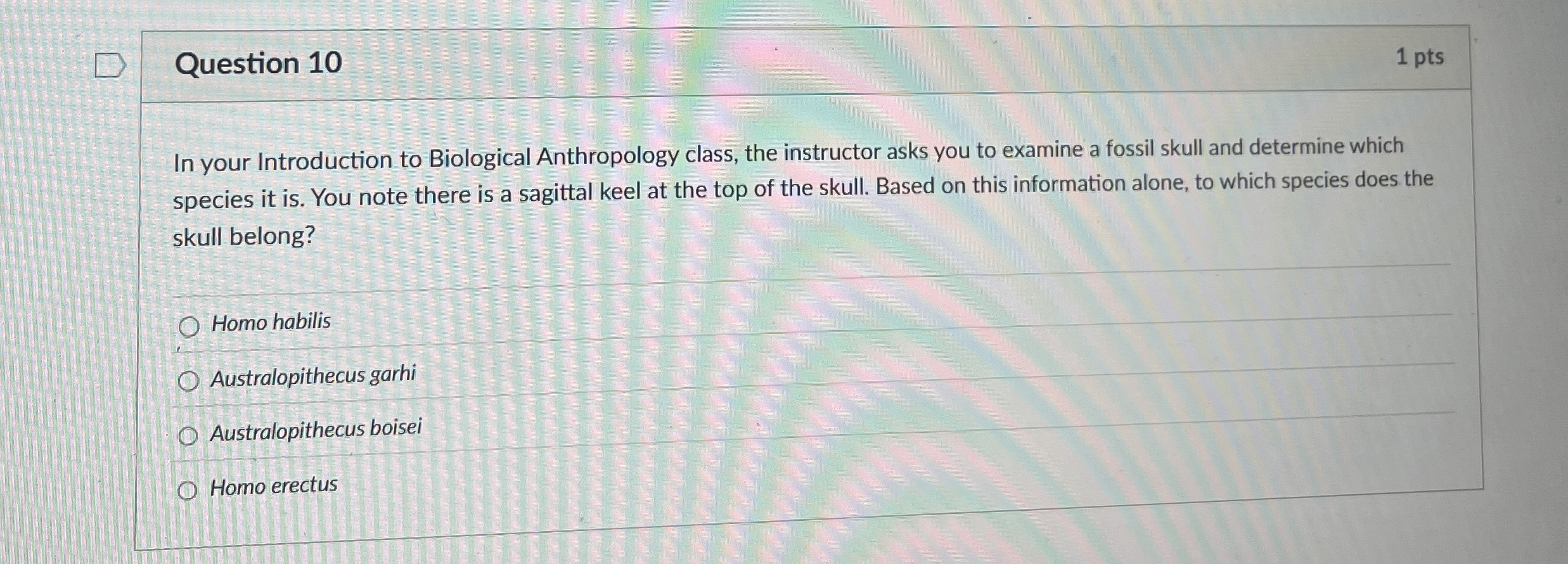 High Quality SOLUTION Question 101 ﻿ptsIn your Introduction to Biological | Chegg.com