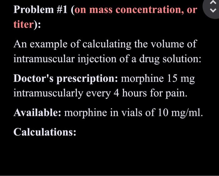 Solved Problem #1 (on mass concentration, or titer): An | Chegg.com
