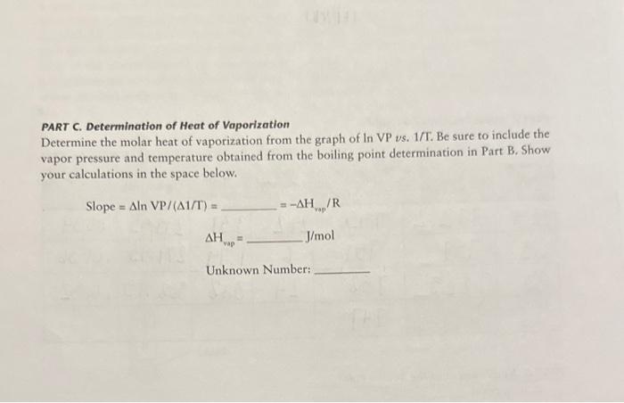 Solved PART B. Measurement of the Boiling Point Boiling | Chegg.com
