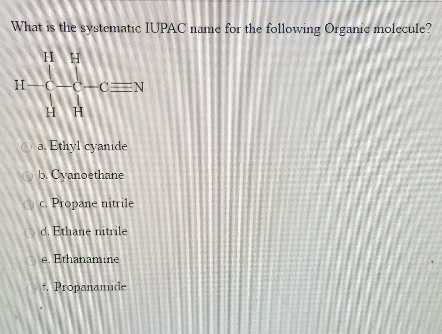 Solved What is the systematic IUPAC name for the following | Chegg.com