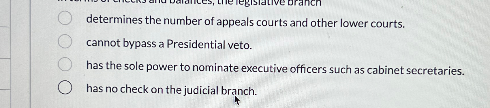 Solved determines the number of appeals courts and other | Chegg.com