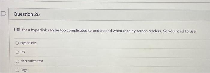Solved URL for a hyperlink can be too complicated to | Chegg.com