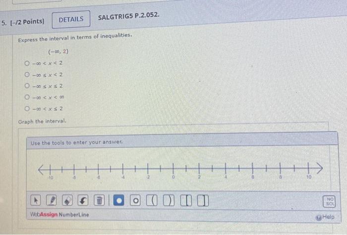 Solved Express the interval in terms of inequalities. | Chegg.com