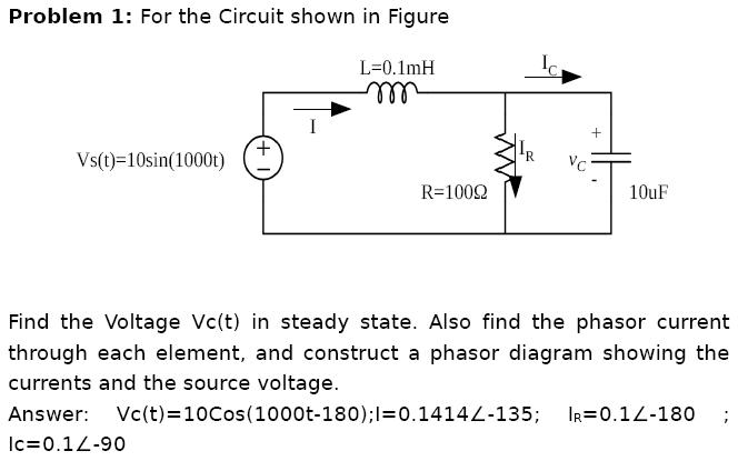 Solved For the Circuit shown in Figure Find the Voltage | Chegg.com