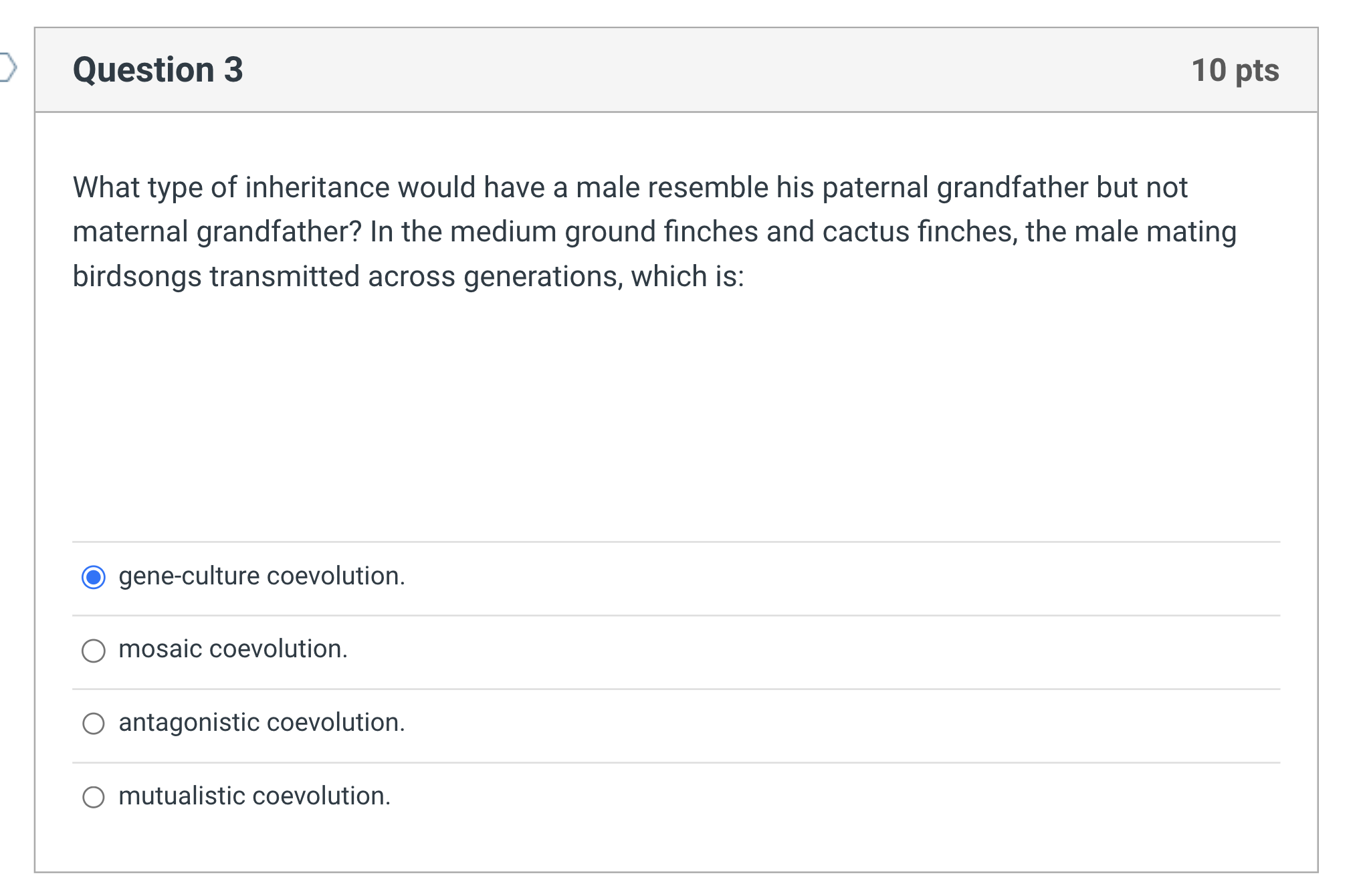 Solved Question 3What type of inheritance would have a male | Chegg.com