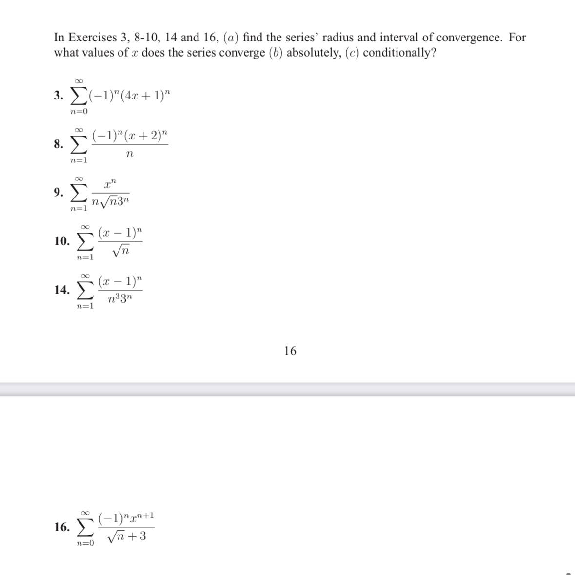 Solved In Exercises 3, 8-10, 14 ﻿and 16, (a) ﻿find the | Chegg.com