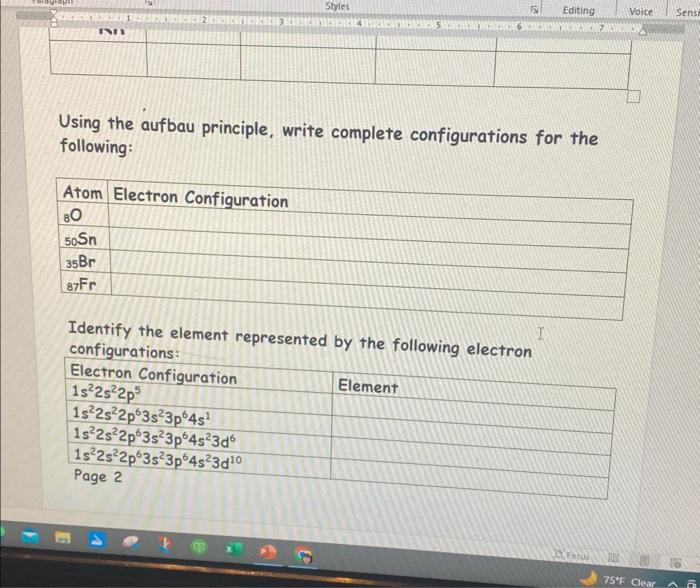Solved Atomic Theory Comnlota th - C.ll 11 Using the aufbau | Chegg.com
