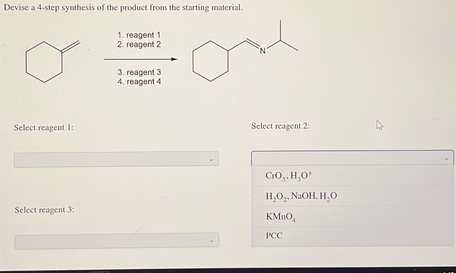 Devise a 4-step synthesis of the product from the | Chegg.com