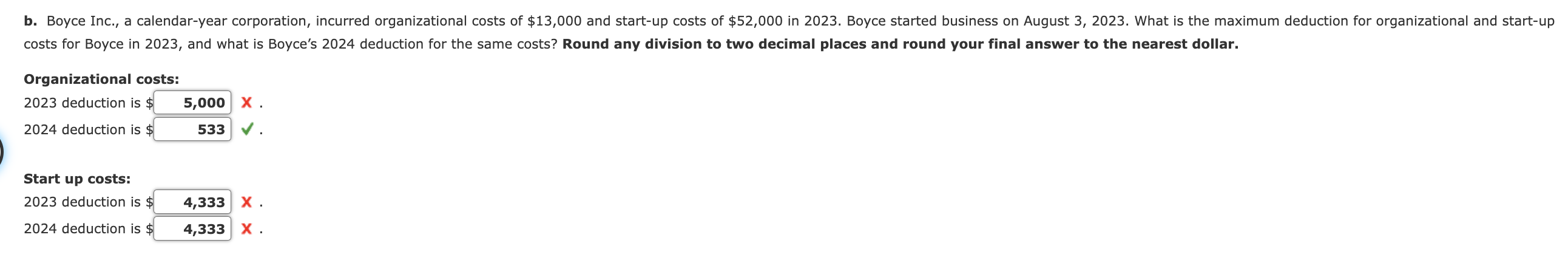 Boyce Inc., a calendar-year corporation, incurred | Chegg.com