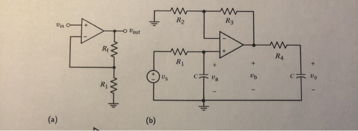 Solved R2 R3 Vin Vout Rq R4 ww R1 + + Us Va Ub с VO Ri (a) | Chegg.com
