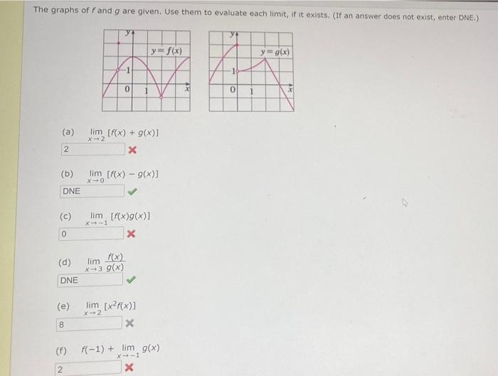 Solved The graphs of fand g are given. Use them to evaluate | Chegg.com