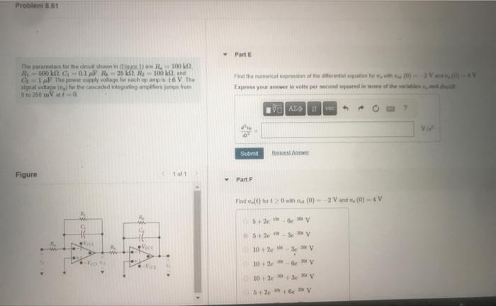 Solved aignal voliage (f.) for the cascaded integrating | Chegg.com