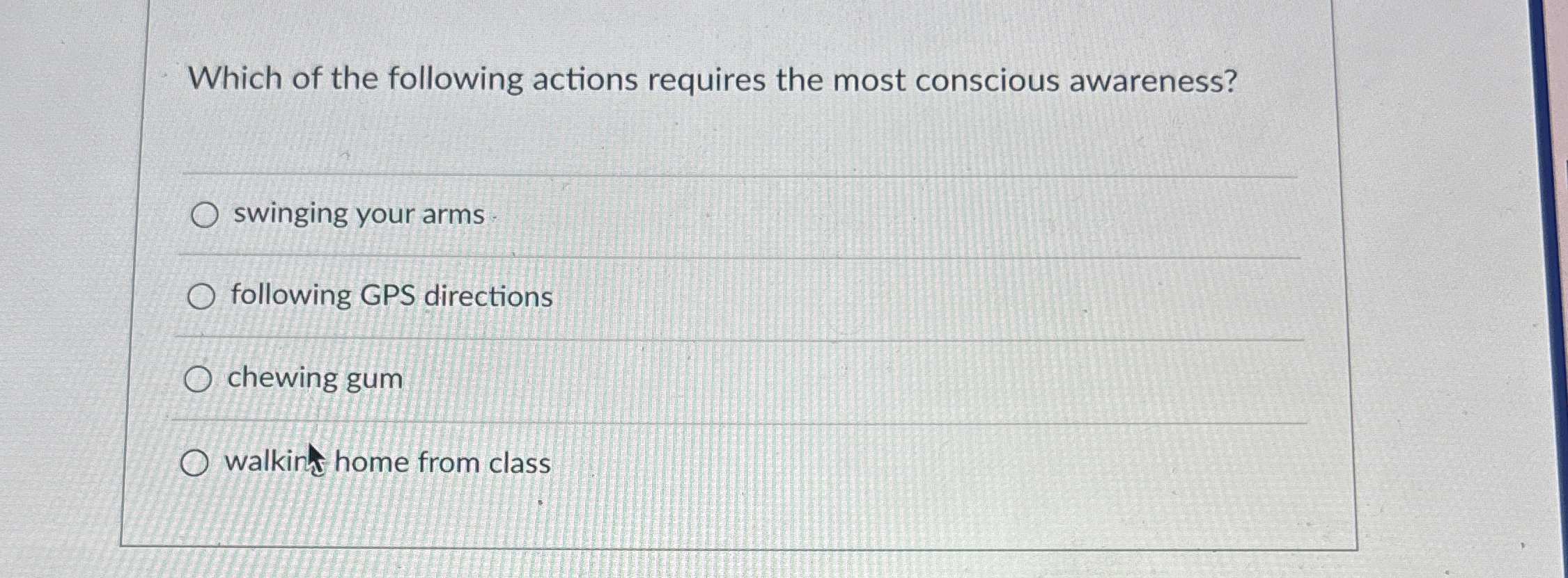 Solved Which of the following actions requires the most | Chegg.com
