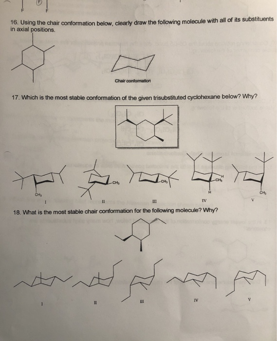 Solved 10. Using the chair conformation below clearly draw | Chegg.com
