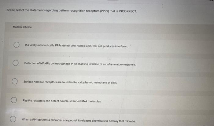Solved Please select the statement regarding pattern | Chegg.com