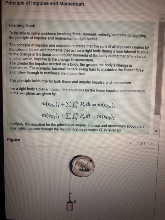 Solved A change in the angular momentum of a rigid body is | Chegg.com