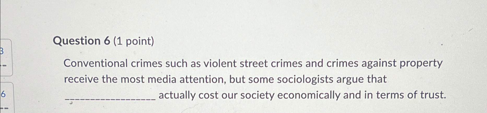 Solved Conventional crimes such as violent street crimes and | Chegg.com