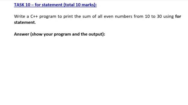 Solved Write A C Program To Print The Sum Of All Even