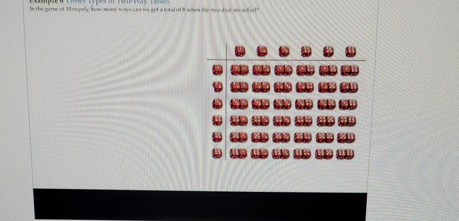 Gill Referring to the dice (two-way) table, | Chegg.com