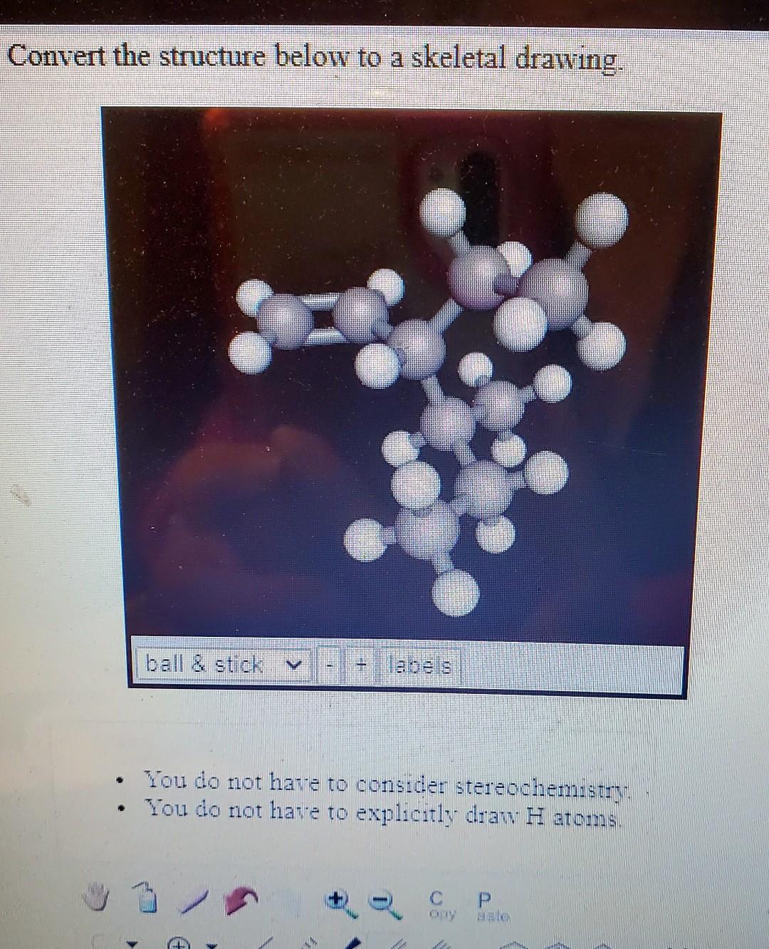 Solved Convert the structure below to a skeletal drawing. | Chegg.com