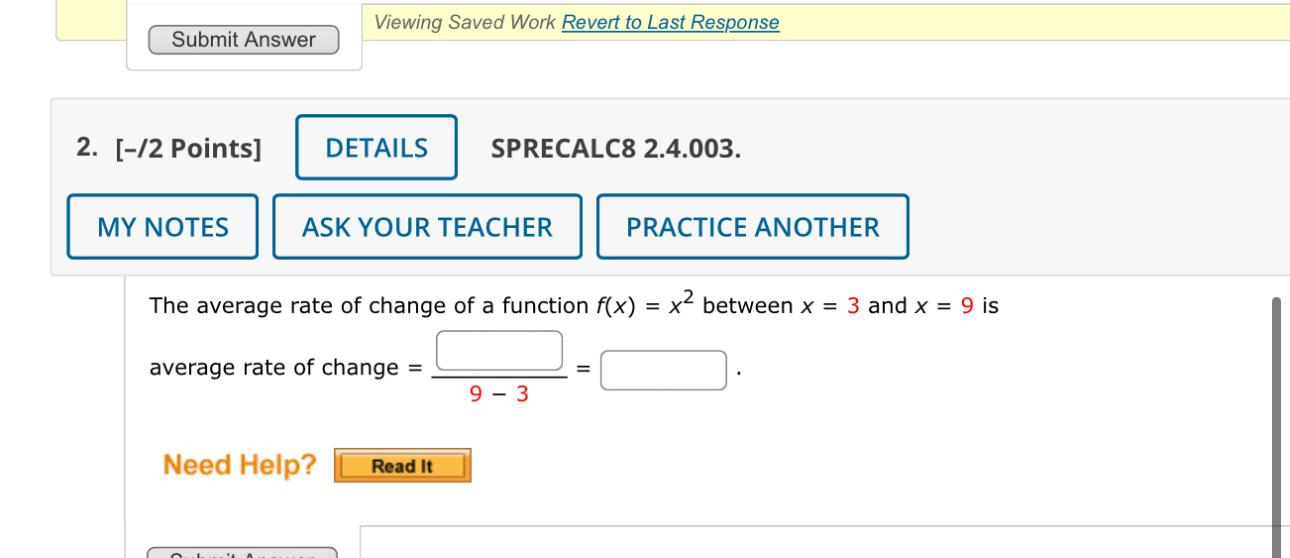 Solved Viewing Saved Work Revert to Last Response2. [-/2 | Chegg.com