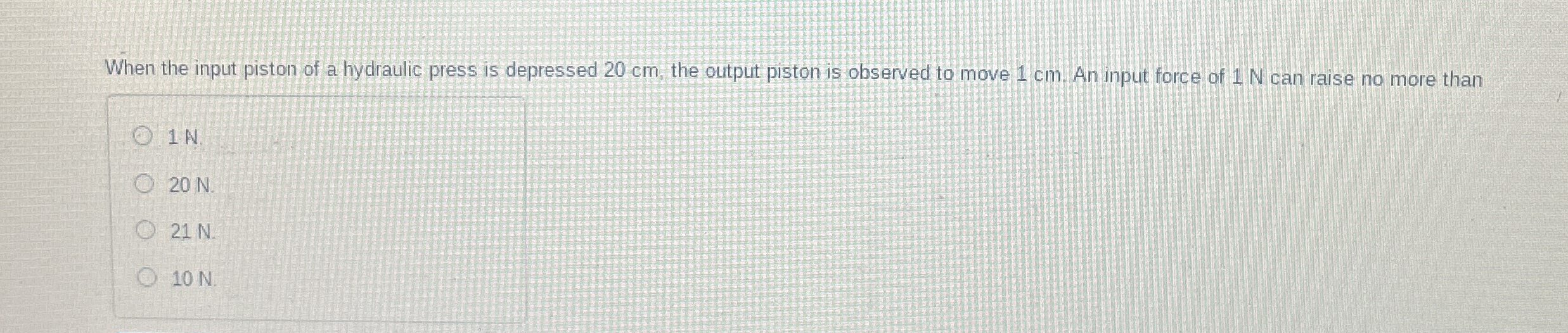 Solved When the input piston of a hydraulic press is | Chegg.com