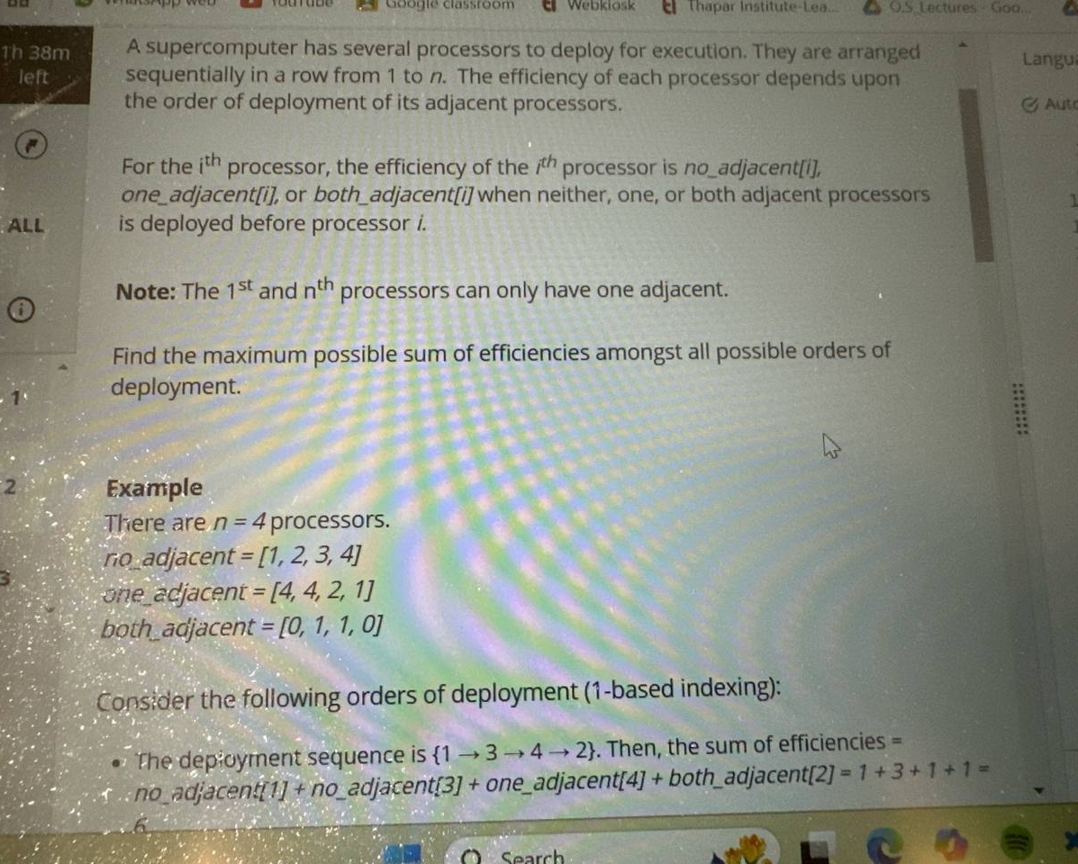 Solved A supercomputer has several processors to deploy for | Chegg.com
