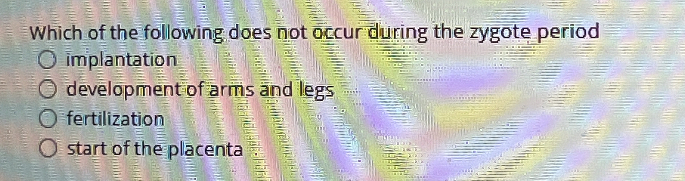 Solved Which of the following does not occur during the | Chegg.com