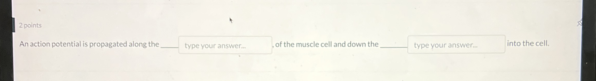 Solved An action potential is propagated along the q, , ﻿of | Chegg.com