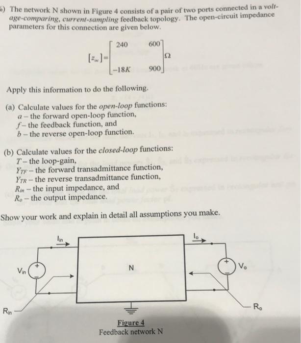 - The network N shown in Figure 4 consists of a pair | Chegg.com