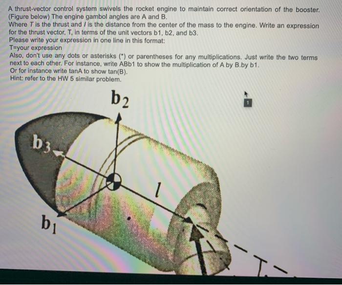 Solved A thrust-vector control system swivels the rocket | Chegg.com