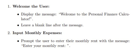 Write a Java program that performs and follows these | Chegg.com