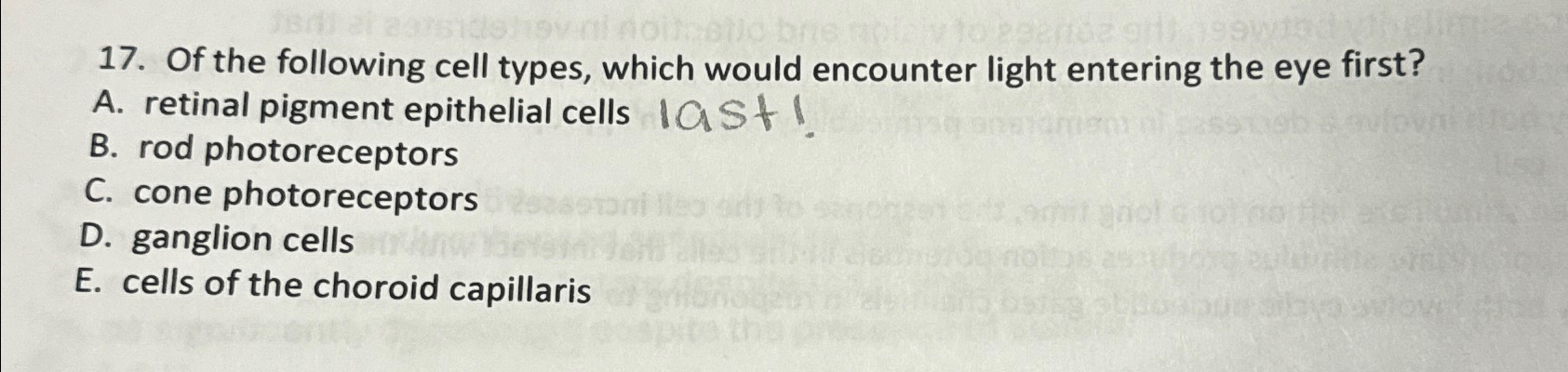 Solved Of the following cell types, which would encounter | Chegg.com