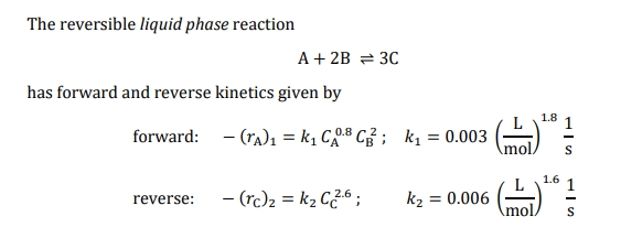 Solved The below reaction is carried out in a batch reactor | Chegg.com