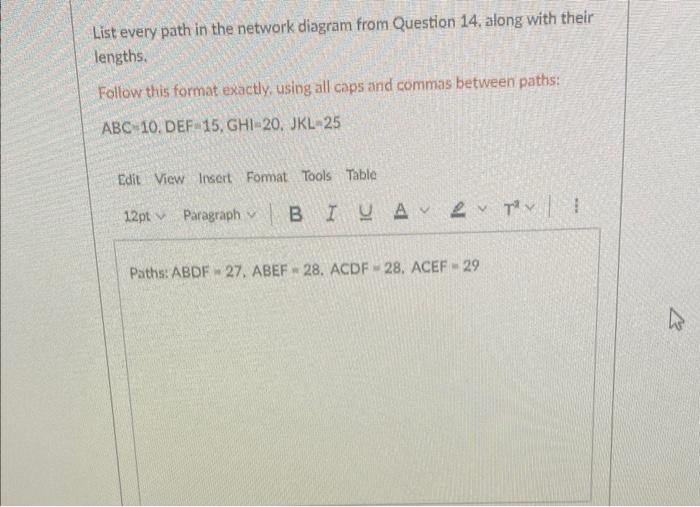 Solved Use this info for questions 14−19. Determine the | Chegg.com