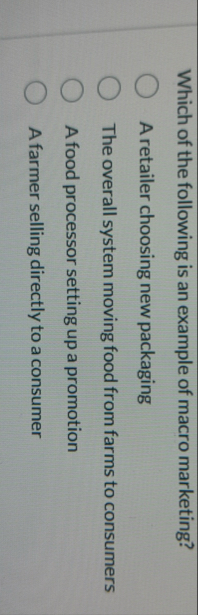 Solved Which of the following is an example of macro | Chegg.com