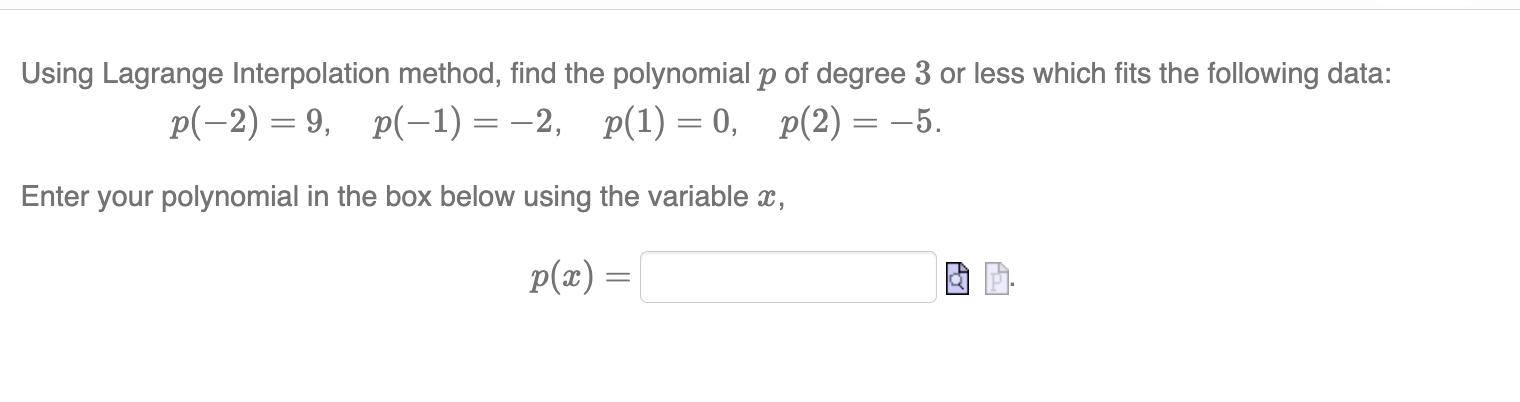 Solved correct answer pls! ﻿Using Lagrange Interpolation | Chegg.com