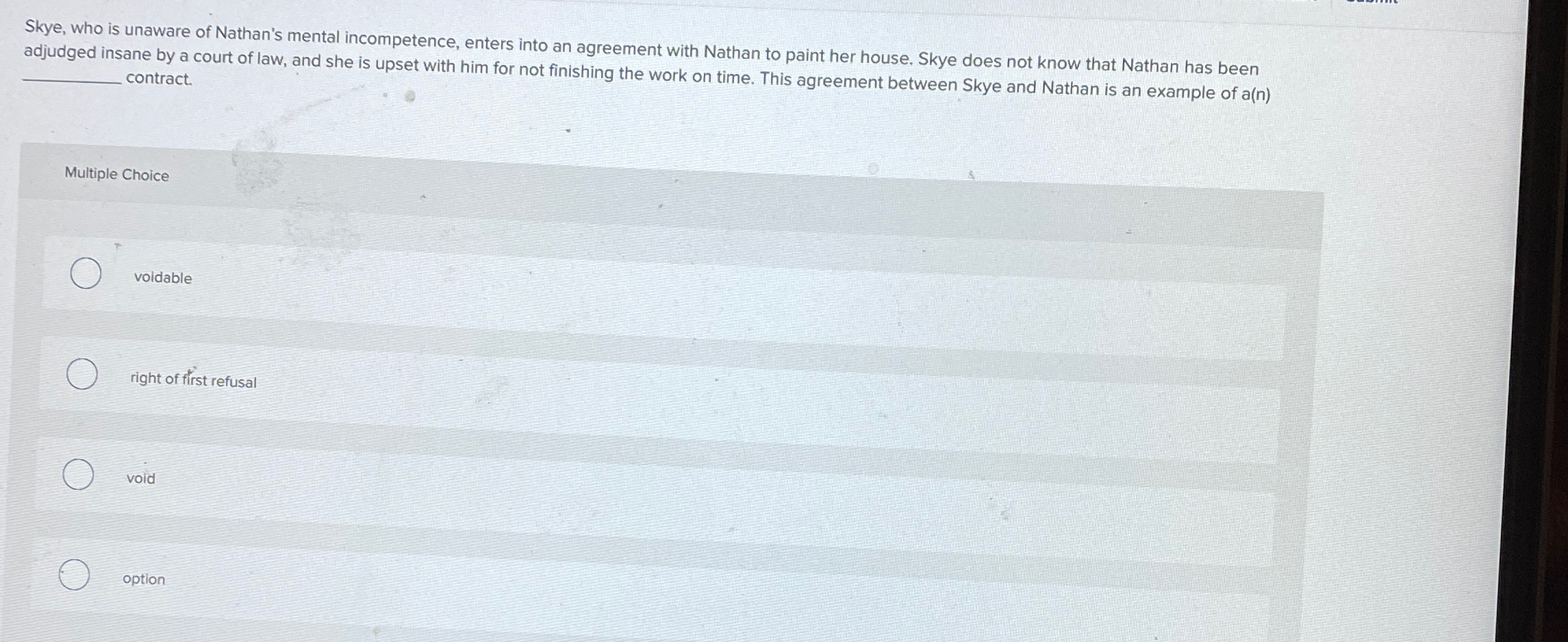 Solved Skye, who is unaware of Nathan's mental incompetence, | Chegg.com