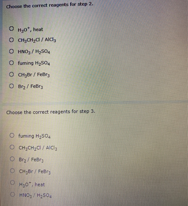 Solved Provide the reagents necessary to carry out the | Chegg.com