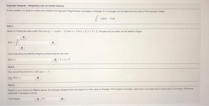 Solved Improper Integral - Integrating over an infinite | Chegg.com