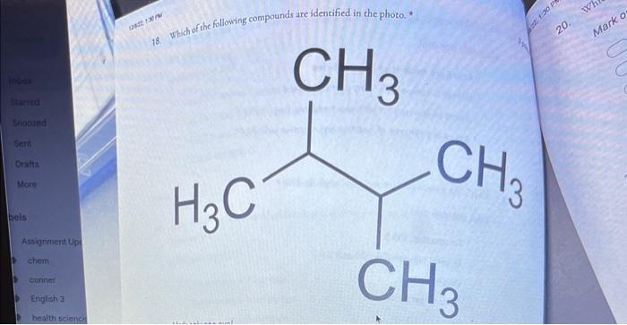 Solved Enf the following compounds are identified in the | Chegg.com