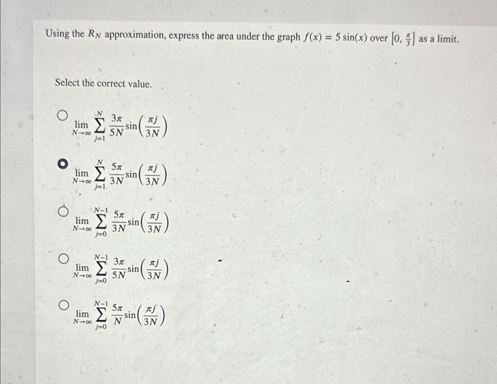 Solved Using the RN ﻿approximation, express the area under | Chegg.com