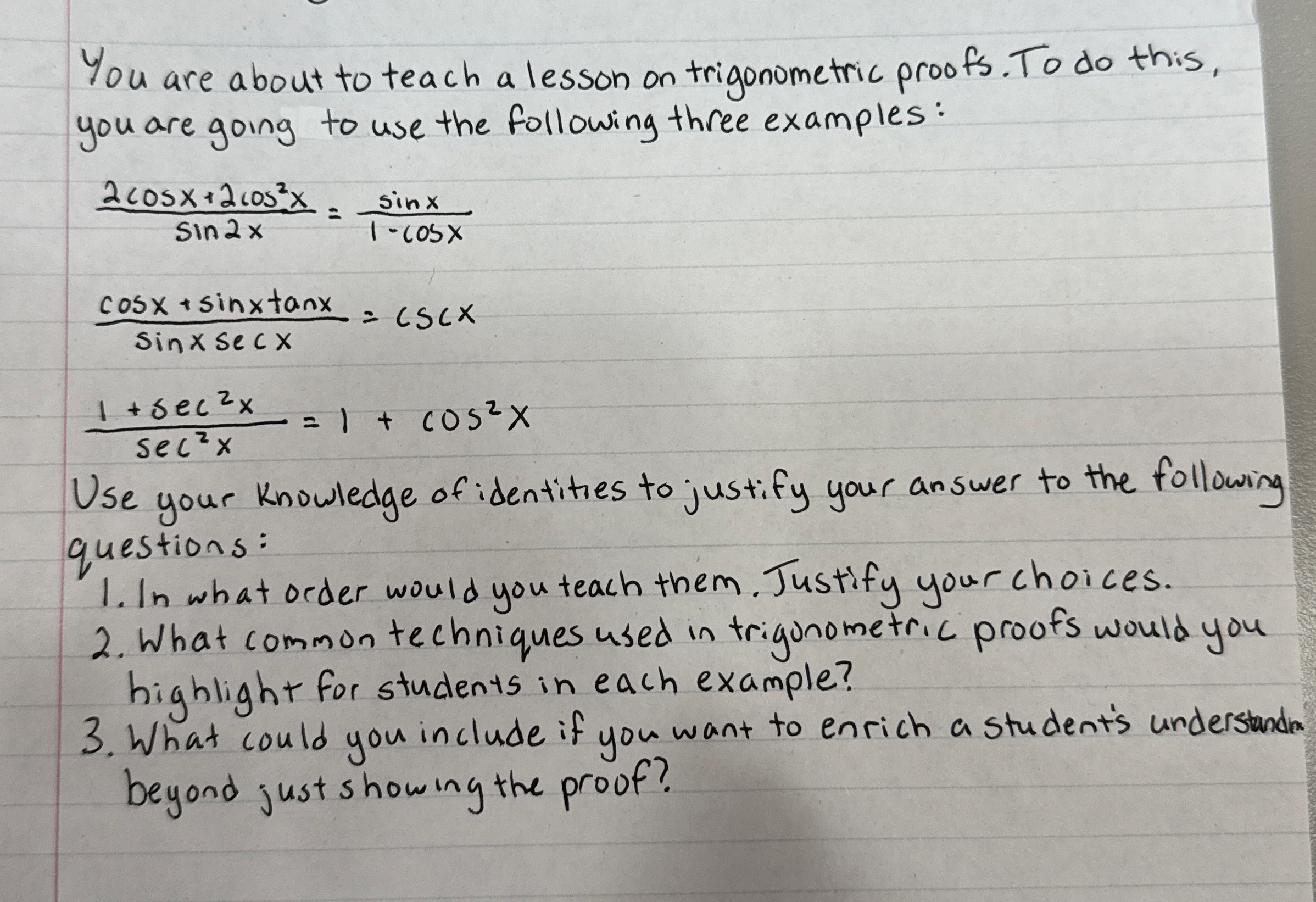 You Are About To Teach A Lesson On Trigonometric Chegg